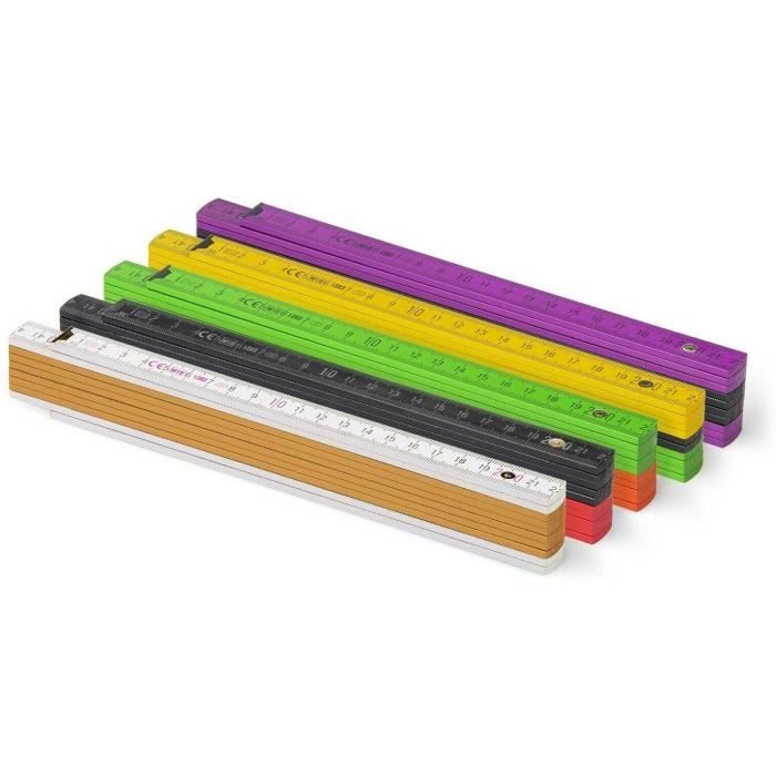 Metrie™ Bl52 \ 5X Règle Pliante En Bois Règle Pliante De 2 M De Long ...