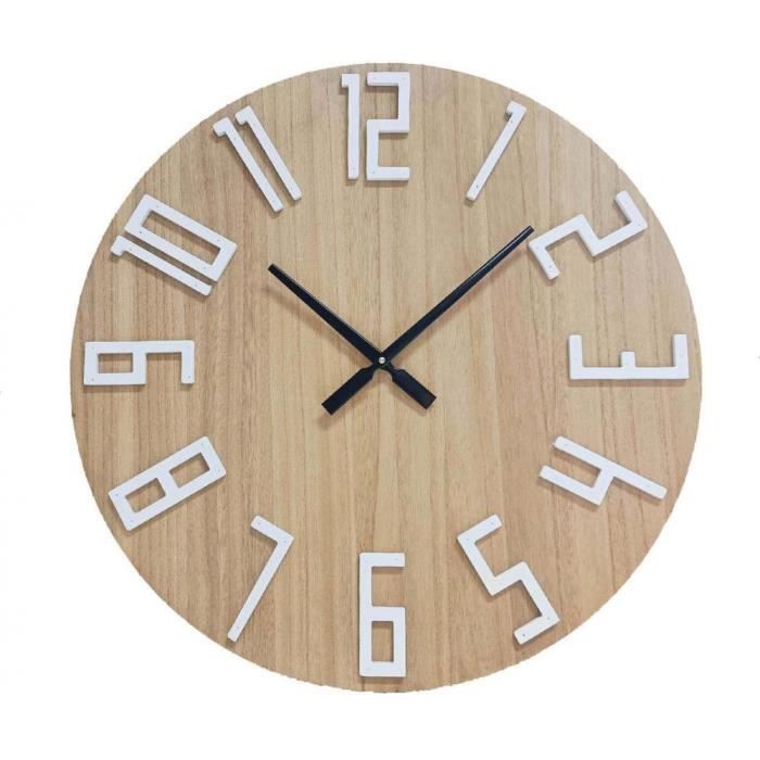 Pendule Murale pour la Cuisine ou le Salon Fismes - 60 x 5 x 60 cm ...