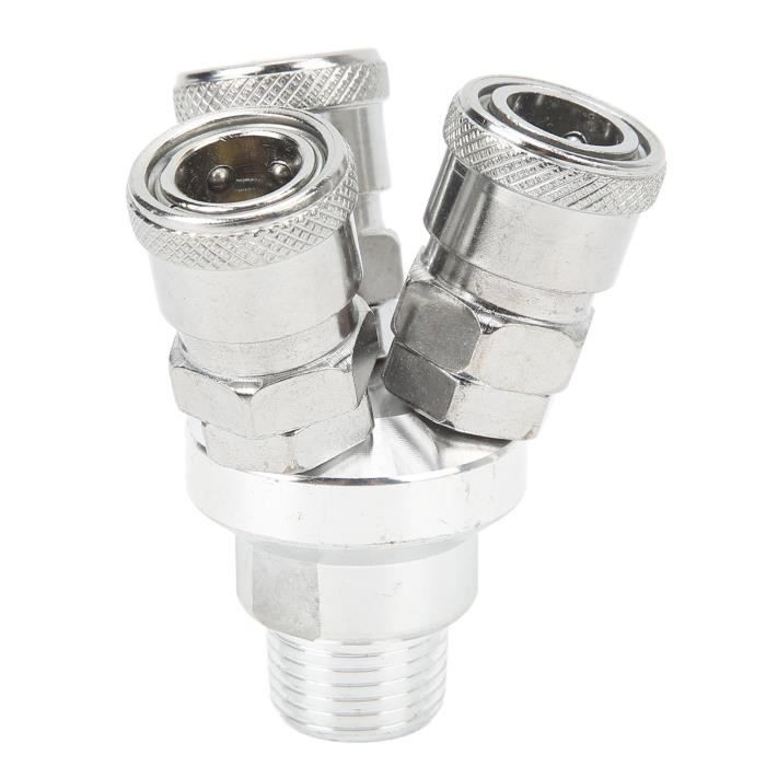 YOSOO Coupleur rapide à 3 voies Raccord rapide 3 voies G1/2 filetage ...