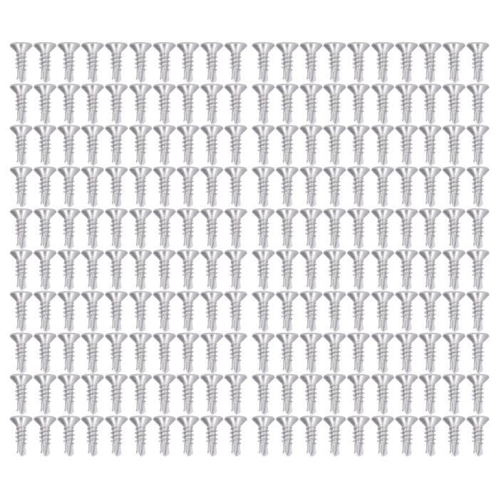 Zerone vis autoperceuse plate cruciforme 200 pièces vis autoperceuse 16mm 410 vis à tête fraisée ...