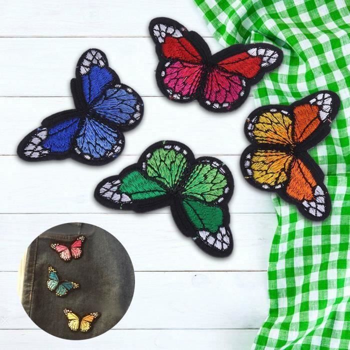 ALL06086-12 Set Broderie Papillon À Coudre Fer Fer Sur Patch Badge Brodé Tissu Applique DIY ...