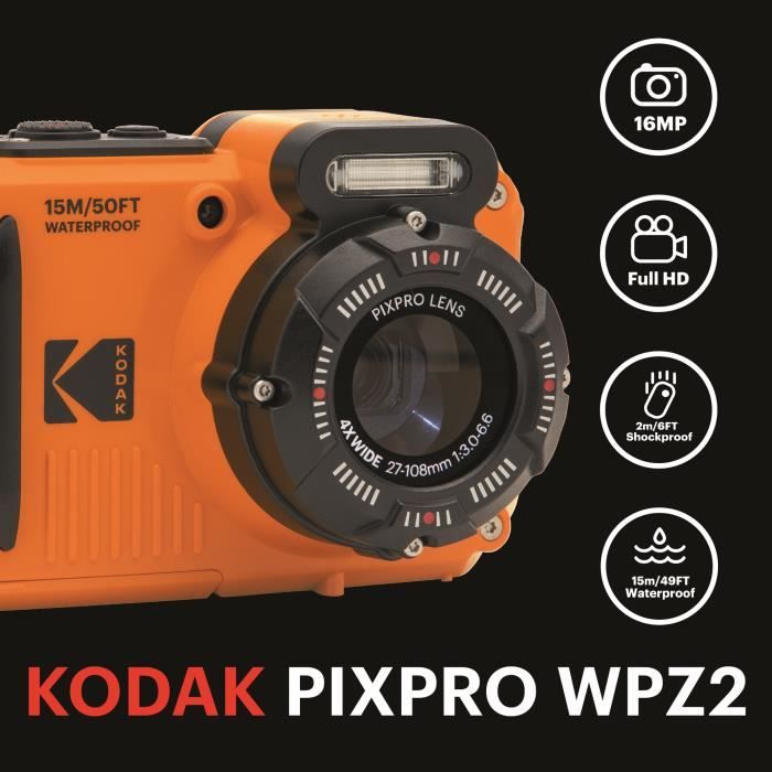 KODAK Pixpro WPZ2 - Appareil Photo Numérique Compact 16MP Etanche 15m ...