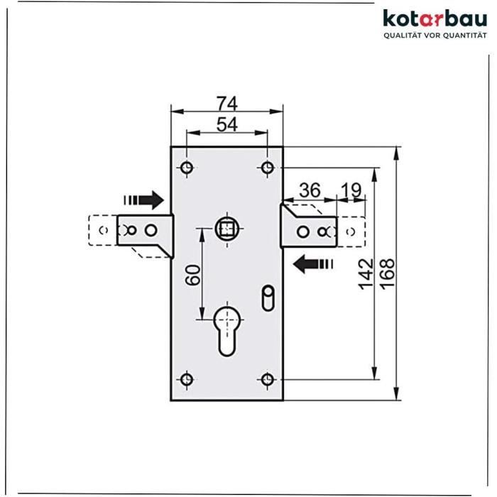 ® Serrure De Garage En Acier 60 Mm - Cylindre Profilé Pour Portail ...