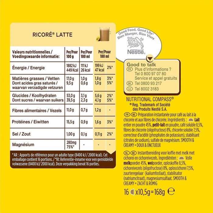Nescafé Dolce Gusto Ricoré Latte - Café Chicorée - 48 Capsules (Lot de ...