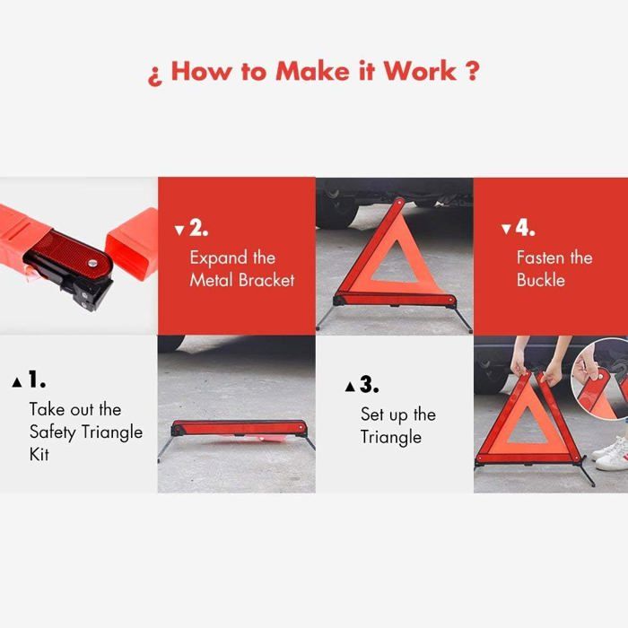 Triangles de signalisation pour auto,Panneau de Stationnement Sécurisé ...