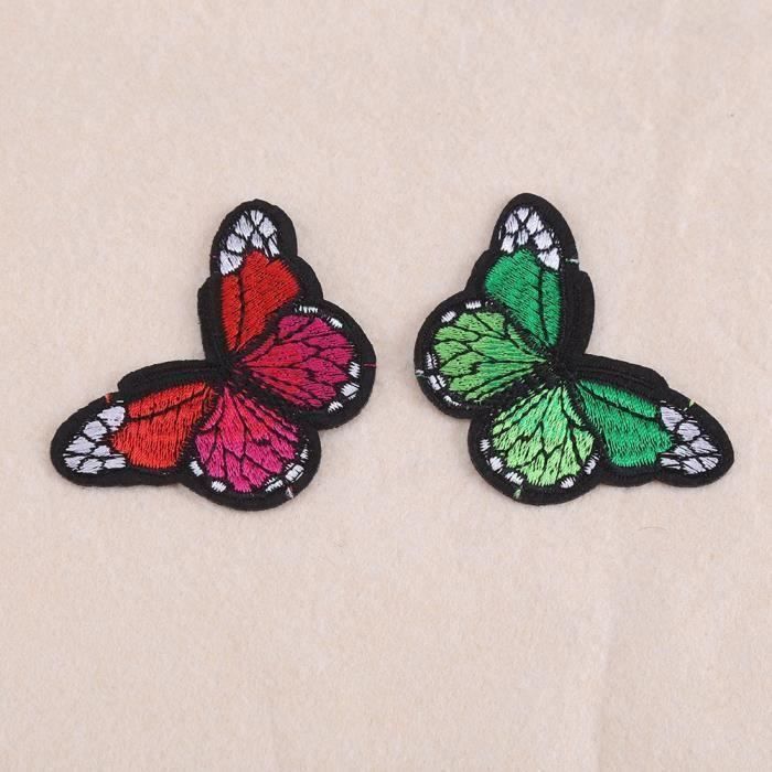 ALL06086-12 Set Broderie Papillon À Coudre Fer Fer Sur Patch Badge Brodé Tissu Applique DIY ...