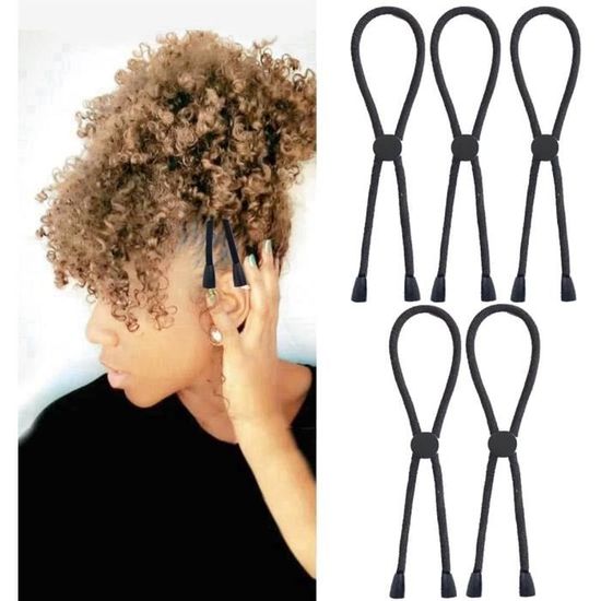 A Lot De 4 Élastiques Épais Pour Queue De Cheval, Chignon Cheveux Afro ...