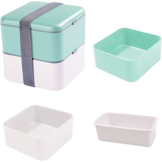 Boîte À Lunch Étanche Lunch Box Isotherme À 2 Couches 1900Ml Bento Box ...