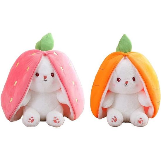 Peluches - Cache-Cache Lapin en Peluche - Décoration de Pâques - Blanc ...