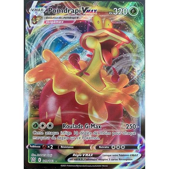 Carte POMDRAPI 019-163 Vmax Ultra Rare Epée et Bouclier 5 EB05 FR Neuf ...