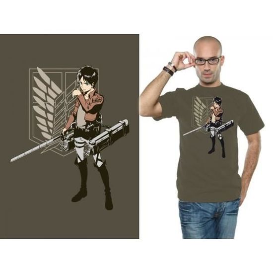 T-Shirt - L'attaque des Titans - Flap Eren Yaeg... - Cdiscount Prêt-à ...