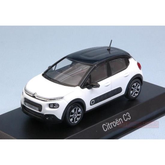 NOREV NV155265 CITROEN C3 2016 BANQUISE WHITE & BLACK ROOF 1.43 DIE ...