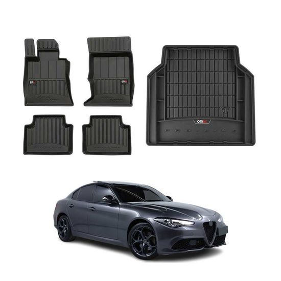 OMAC Kit Tapis de sol et coffre pour Alfa Romeo Giulia 2015-2024 ...