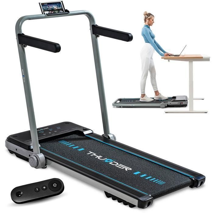 Tapis de Course Pliable THUNDER® IMPACT-SILVER | Vitesse réglable 1 ...