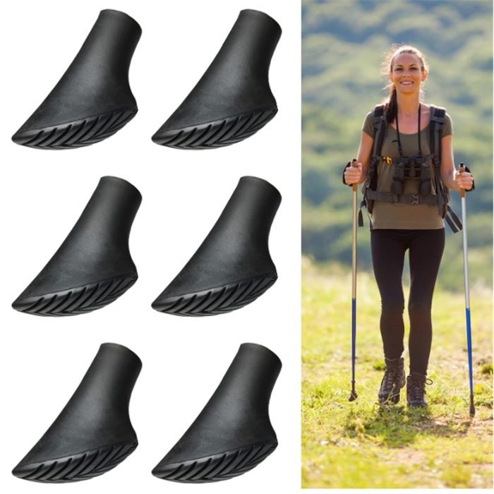 6 Pièces Embout Bâtons Marche Nordique Caoutchouc Baton Marche, Embouts ...