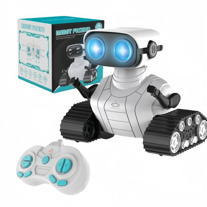 A Robot Enfant 11,7x12,6x 9cm robot télécommandé enfants Yeux lumineux ...