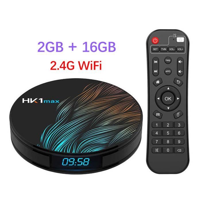Ue Plug - 2G 16G - Boîtier Smart TV HK1 MAX, Android 10.0,Rockchip, usb ...