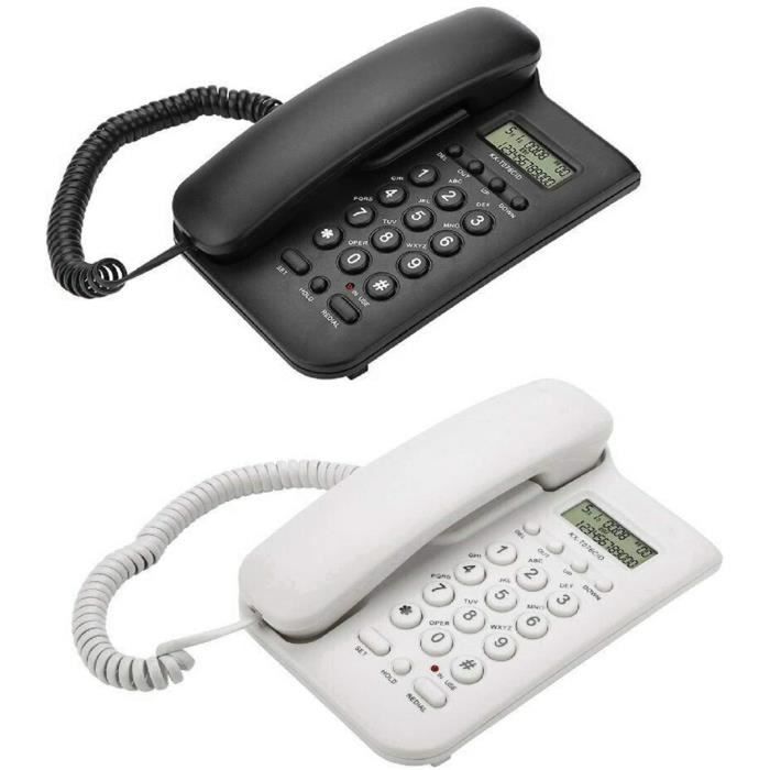 Téléphone filaire universel avec câble pour téléphone portable DTMF-FSK ...