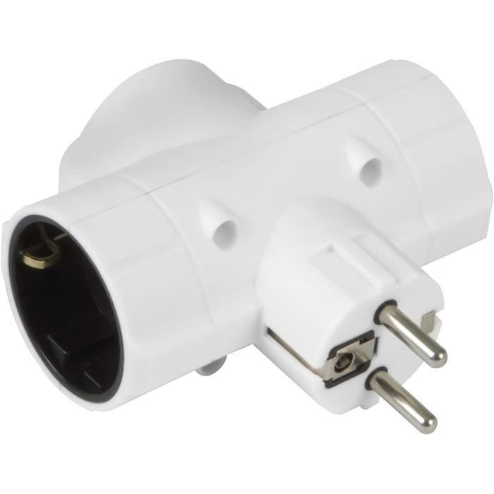 Prise d'alimentation Type Schuko 3 Voies Mod.3208 avec Prise de Terre pour connecter des ...