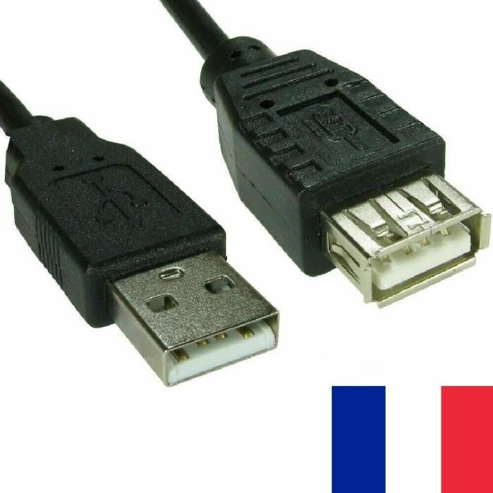 Grand Câble USB Standard Male vers Standard Femelle Longueur 1 Mètre 1M ...