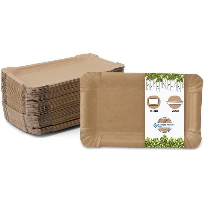 Assiette en Carton carrée 250 pièces I Assiette à Snack de Couleur ...