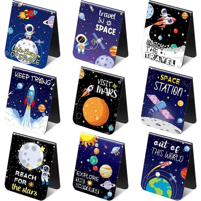 18 Pièces Signets sur Thème d'Espace Marque-Page Coloré sur Thème de ...