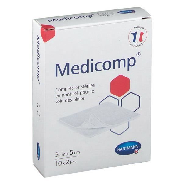 Hartmann Medicomp Compresse en Non Tissé Stérile 5 x 5cm 20 unités ...