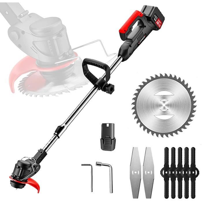 Sans Fil Coupe-Bordures sans Fil 21V Lithium Coupe Bordures Manche télescopique - Poignée ...