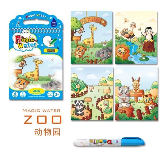 Jeu de coloriage,Livre de coloriage magique Montessori pour enfant ...