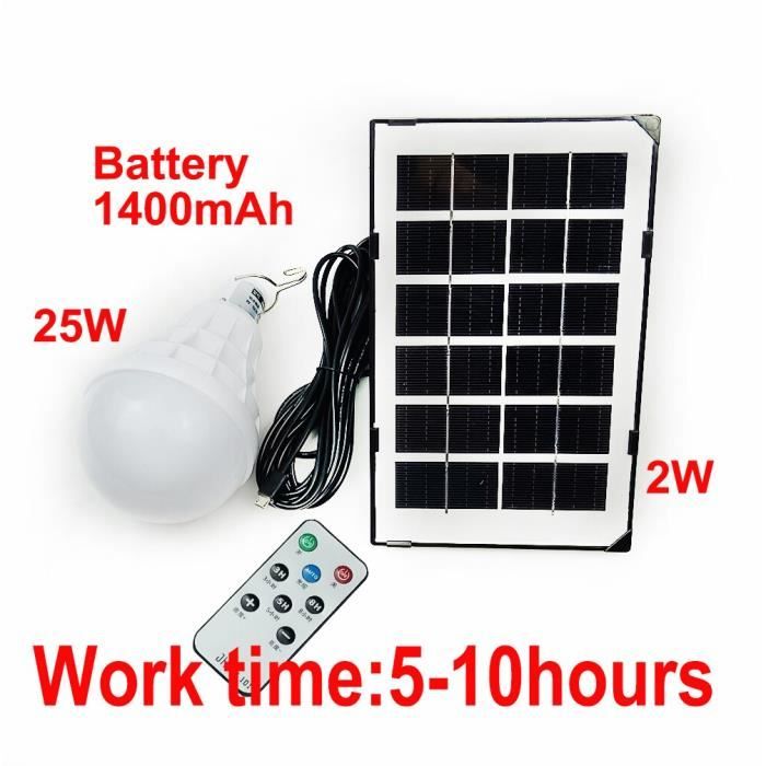 Lampadaire extérieur,Lampe LED solaire à recharge Rechargeable, ampoule ...