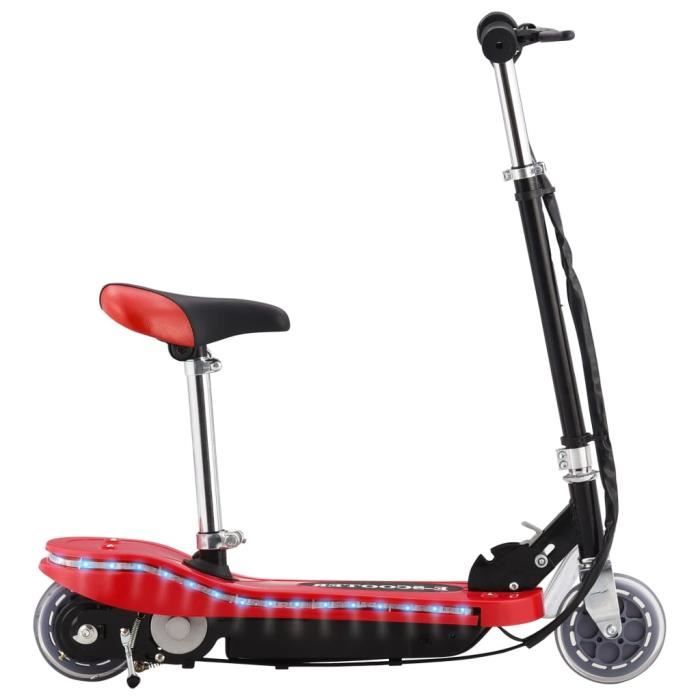 Garnaco Trottinette électrique avec selle et LED 120 W Rouge 85433 ...