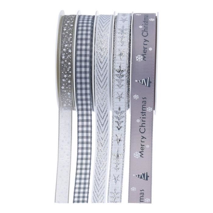 De Noël Polyester Filaire Ruban Étoiles Vérifier Broderie Décorative ...