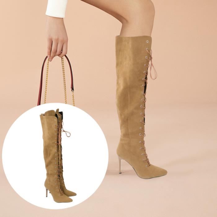 1 paire automne hiver bottes femme sexy talon aiguille tête pointue ...