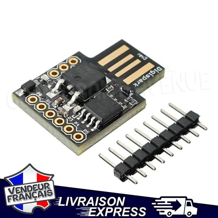 DIGISPARK REV.3 KICKSTARTER CON ATTINY85 E USB COMPATIBILE CON ARDUINO - Cdiscount Bricolage