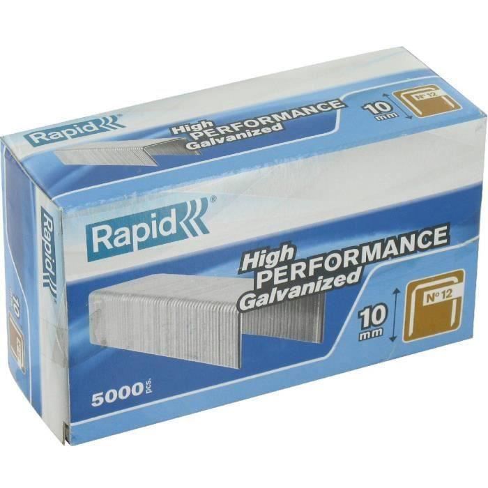 Agrafe n°12 Rapid Agraf - Dim.10mm - 5000 agrafes - Cdiscount Bricolage
