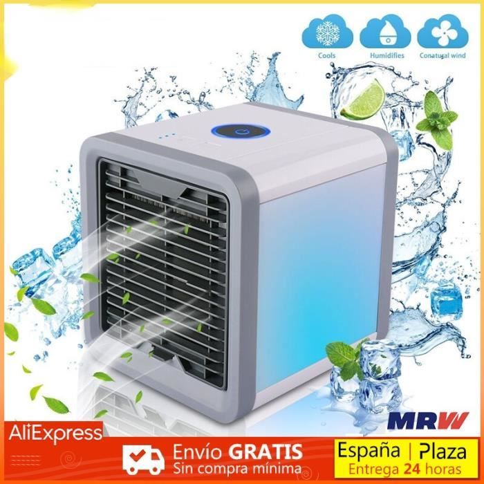 Mini Personal Portable Air Conditioner Table 7 Led Lights 3 In 1 Usb ...