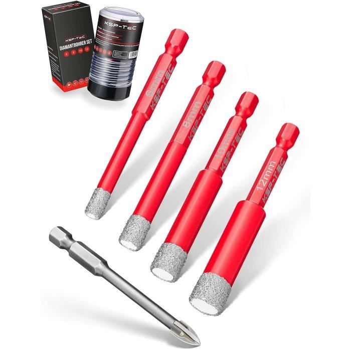 Jeu De Mèches Pour Carrelage-6,8,10,12Mm | Pour Percer Les Carreaux,Le ...