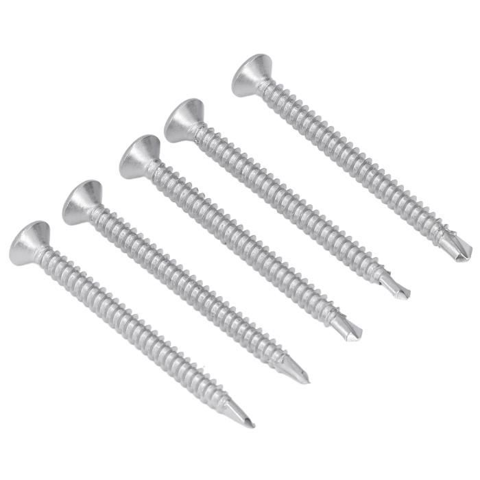 Sonew Assortiment de vis autoperceuses 200 pièces vis auto-perceuse tête fraisée en acier ...