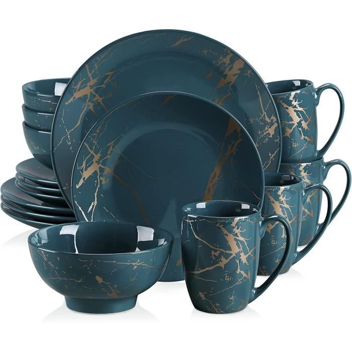 LOVECASA, Série Sweet. 16pcs Service de Table Complet Moderne en ...