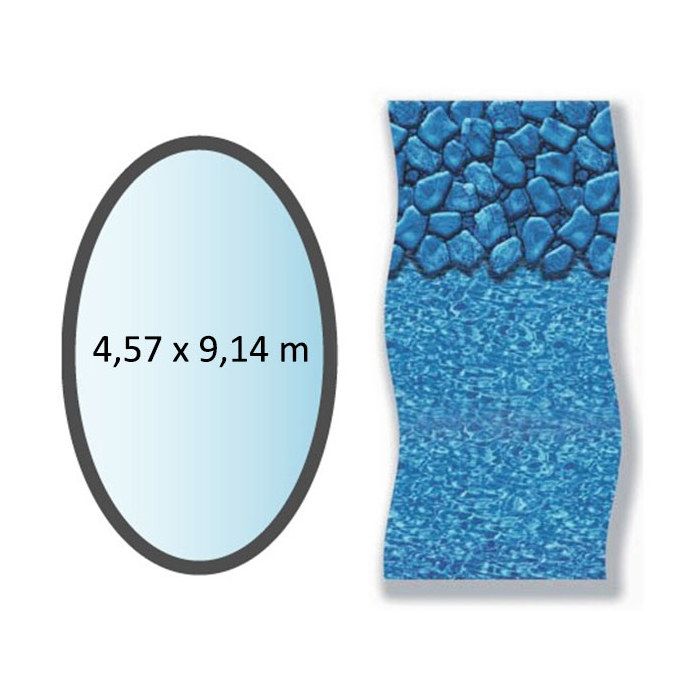 Swimline Liner boulder forme ovale 4,57x9,14m pour piscine hors sol ...