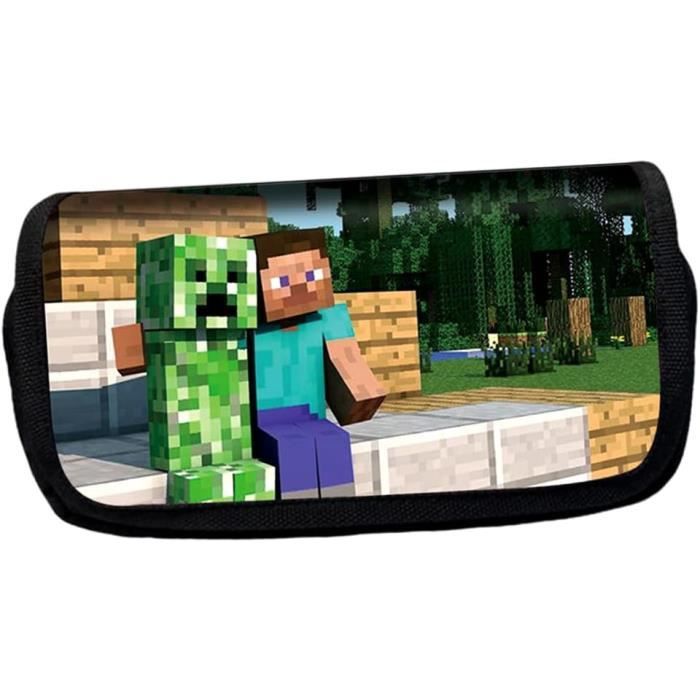 Mine-Craft Sac À Crayons, Mine-Craft Trousse À Crayons, 2 Compartiments ...