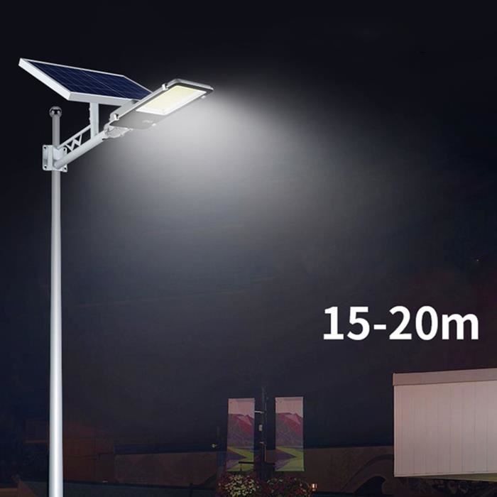 Lampadaire solaire Réverbère Solaire LED IP65 clairage Extérieur tanche 150W avec 144 Perles ...
