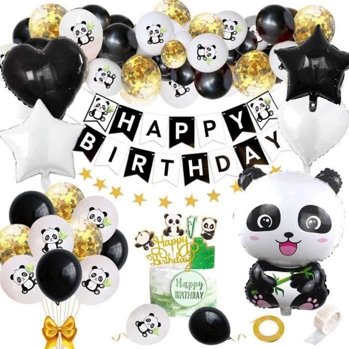 WEEYIN Ballon de Décoration de Fête de Anniversaire Enfant Ballon Panda ...