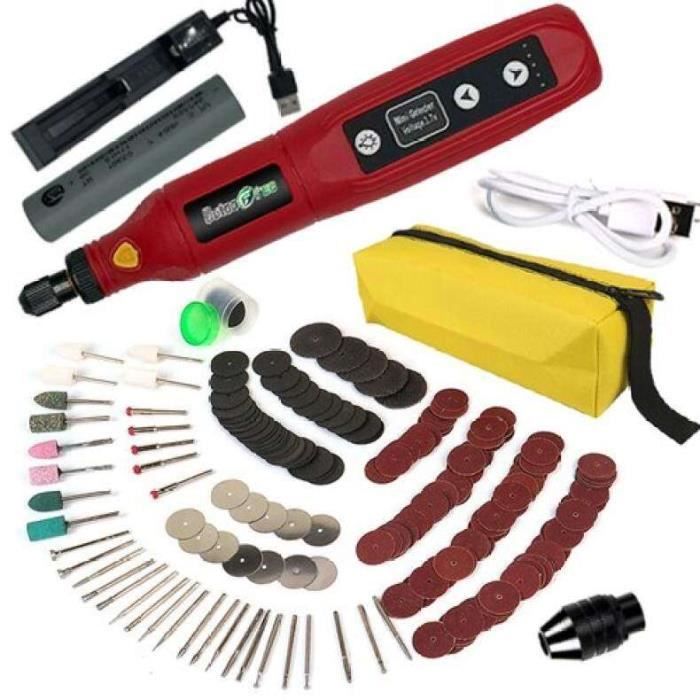 MGT12368-PERCEUSE,Perceuse électrique sans fil USB, broyeur, batterie ...