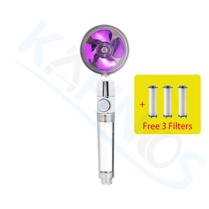 POMMEAU DE DOUCHE,Purple Ordinary--pommeau de douche economie eau Turbo avec vis économie'eau ...