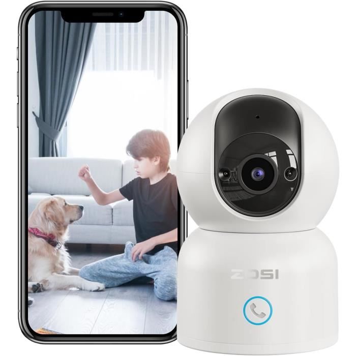 ZOSI C518 H.265+ 2K Caméra de Surveillance WiFi, 2,4G / 5G Caméra IP ...