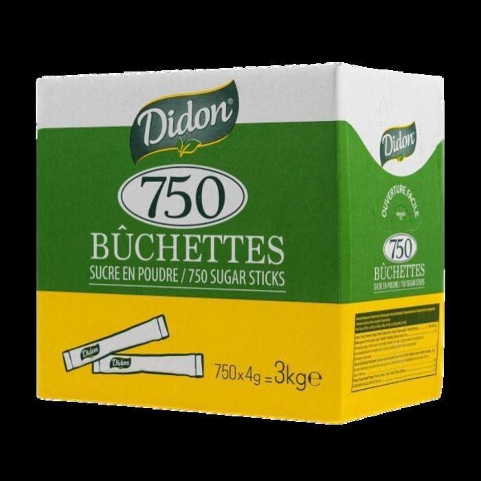 Didon 750 x 4g (3kg) Sachets Bûchettes de Sucre en Poudre Idéal pour ...