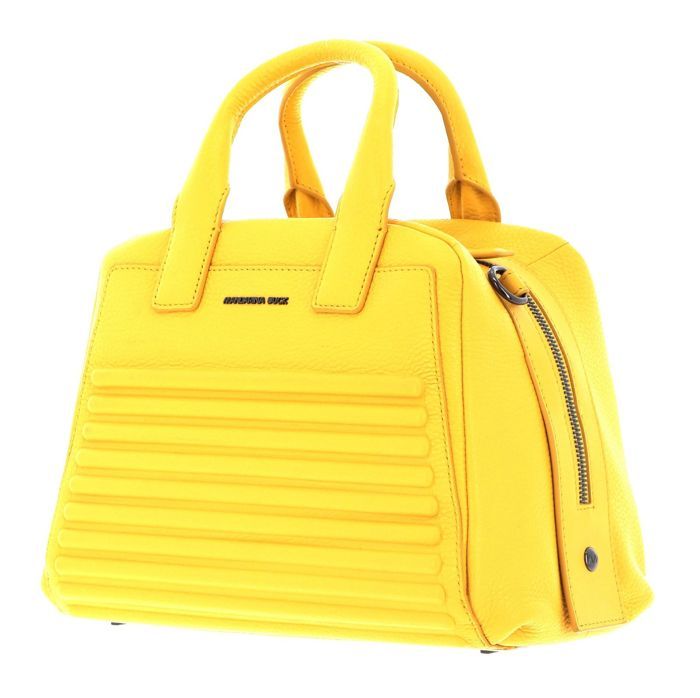 MANDARINA DUCK Sac à main jaune en cuir pour femme - I-Con Tote S Maize ...