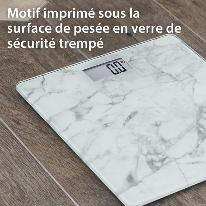 Balance Pese Personne Numérique | Aspect Marbre Blanc Noble | Très ...