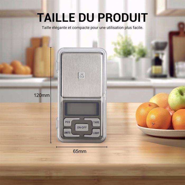 Balance de précision 500g 0.01g, balance électronique compacte avec ...